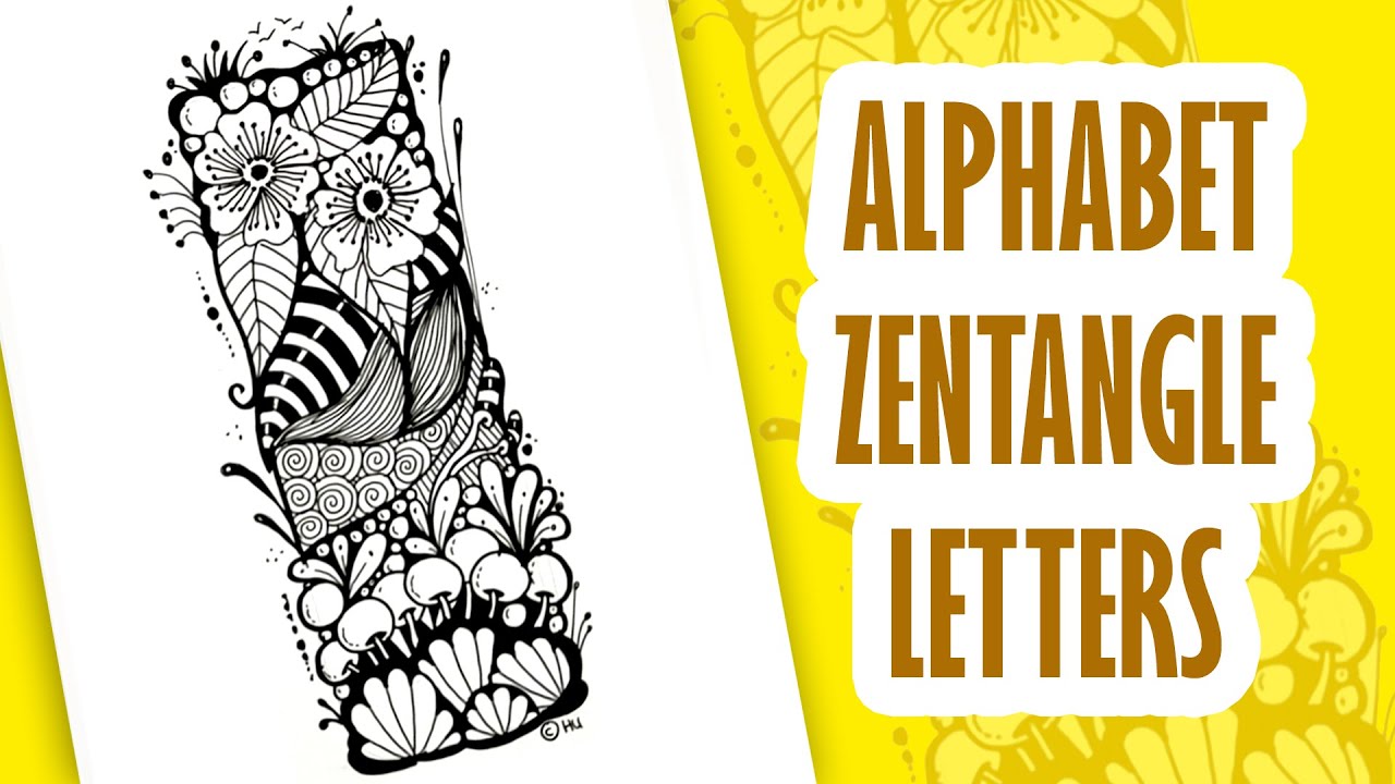 Zentangle art alphabet I || alphabet zentangle letters I || alphabet ...