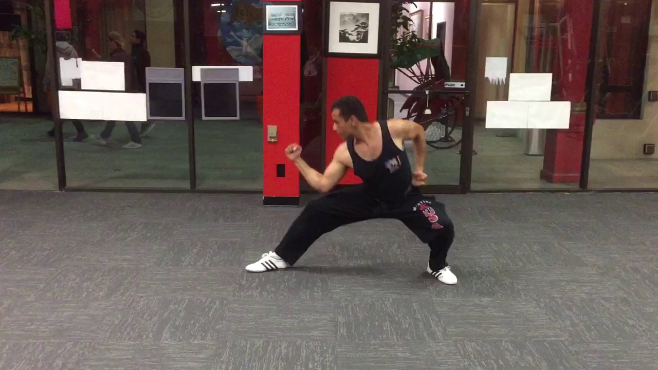 Lv-1 (Riding Stance, 60/40 Block, Forward Punch) - YouTube