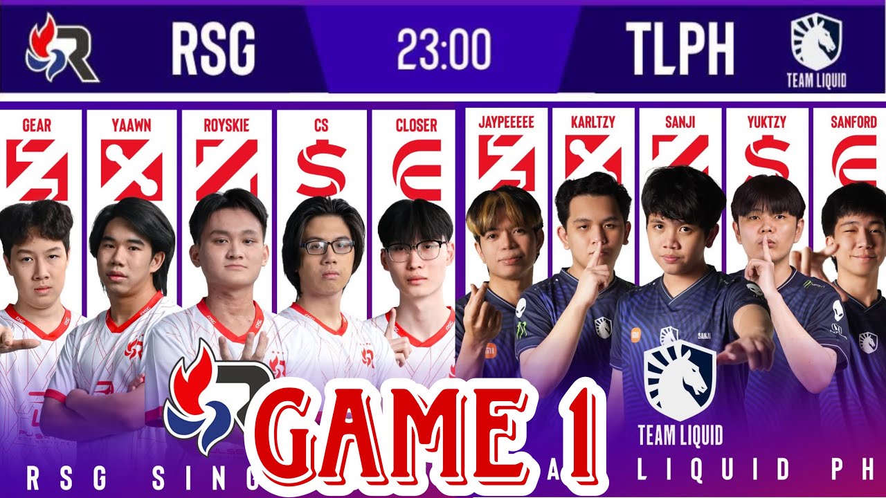 ហ្គេមទី 1: Team Liquid PH Vs RSG SG | ESL Challenge Season រដូវកាលទី 6 ...