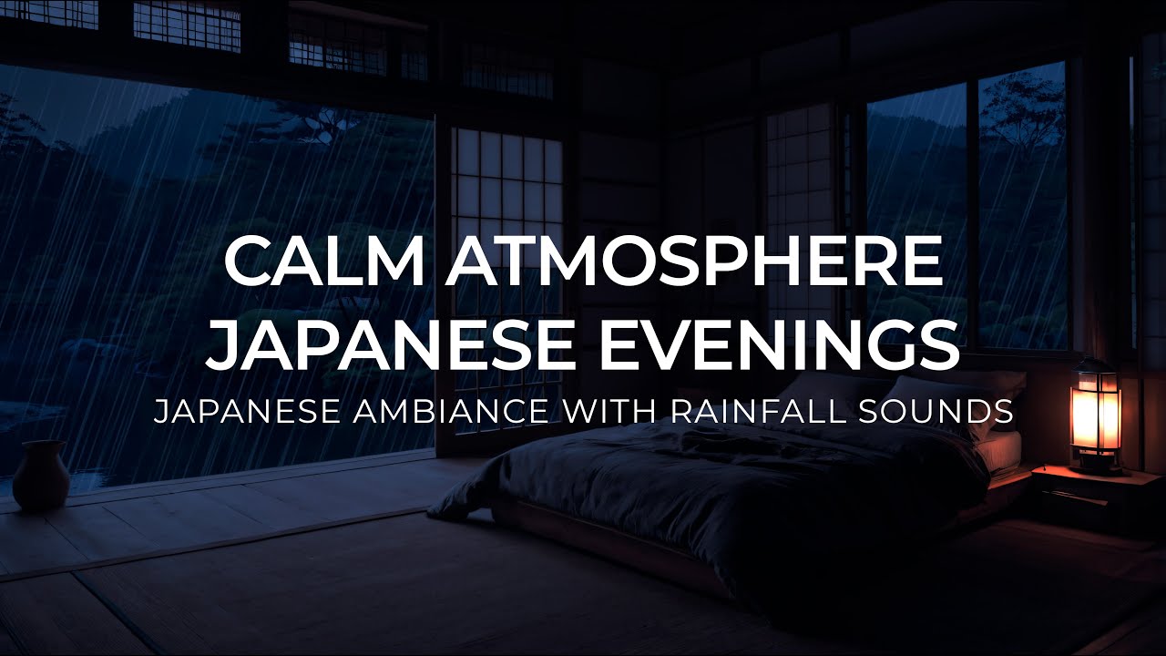 Calm Atmosphere Japanese Evenings - Japanese Ambiance with Rainfall ...