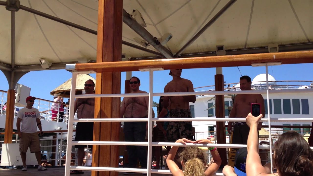 Hairy Chest contest on cruise 12 - YouTube