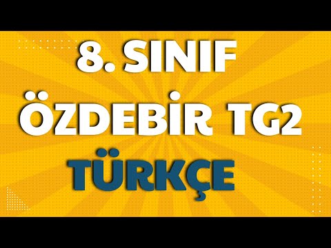8. Sınıf Özdebir TG2 Türkçe Soruları Çözümü | Ferhat Azun