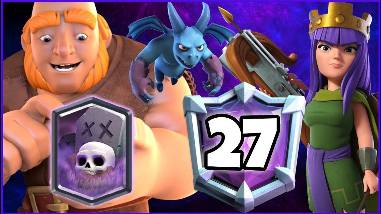 Top 20 Ladder with Giant Graveyard Deck | Clash Royale - YouTube