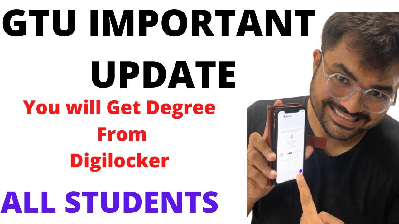 GTU IMPORTANT UPDATE | ALL STUDENTS | NOW DEGREE IN DIGILOCKER | | very important - YouTube
