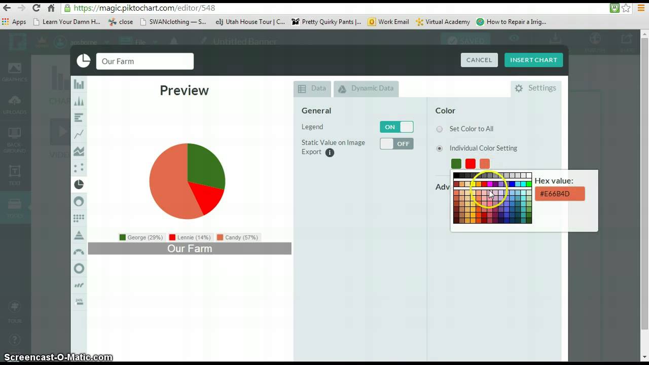 How to Make a Chart in PictoChart - YouTube