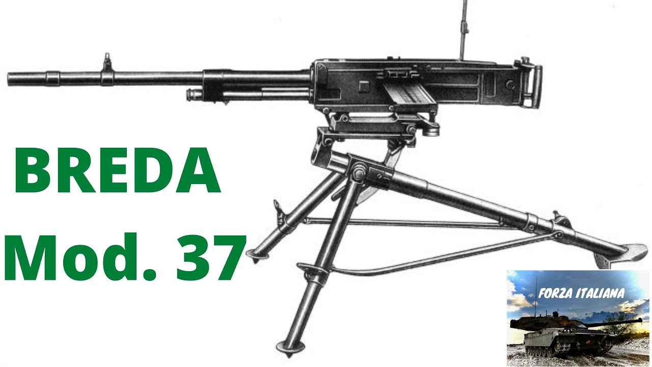 MITRAGLIATRICE PESANTE BREDA Mod.37 - YouTube