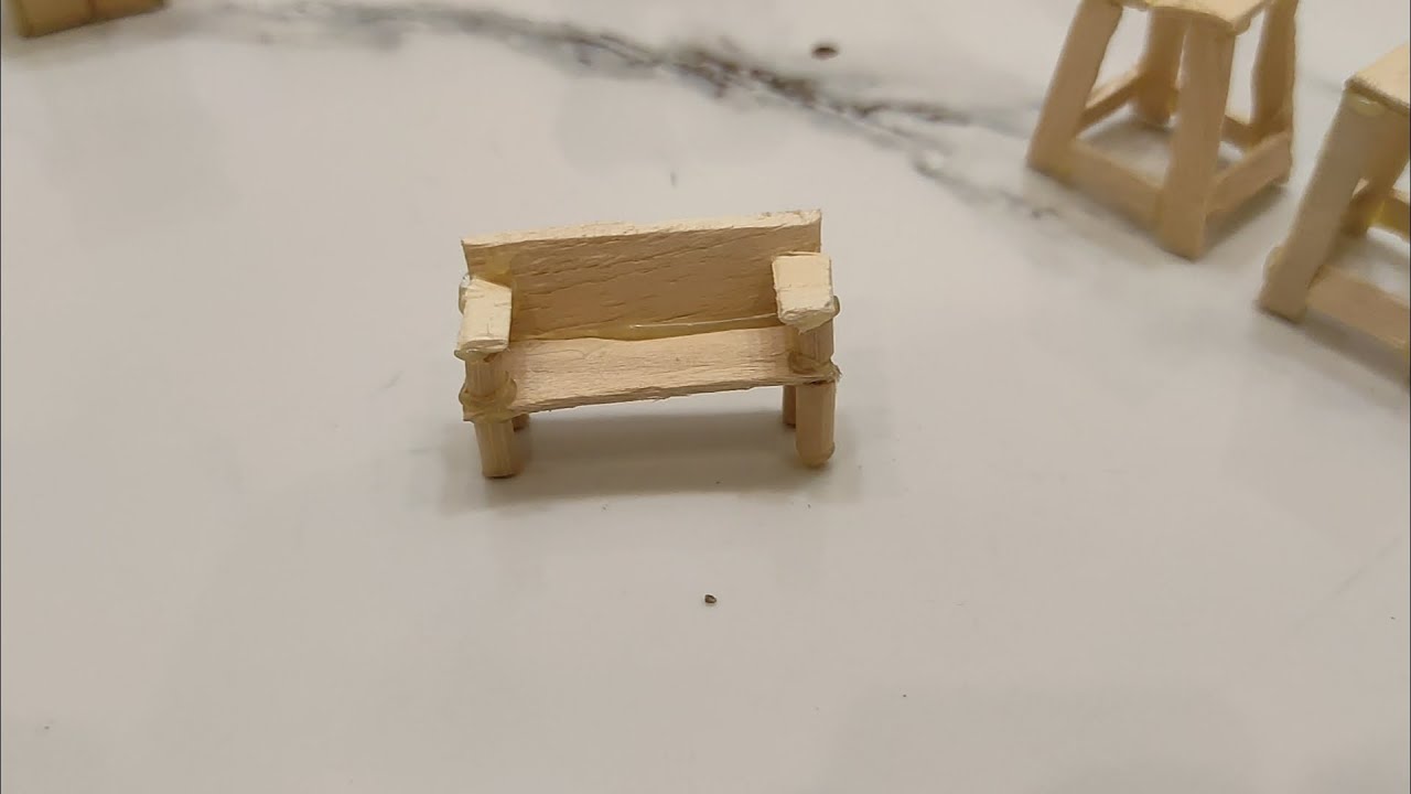 DIY Miniature Bench - YouTube