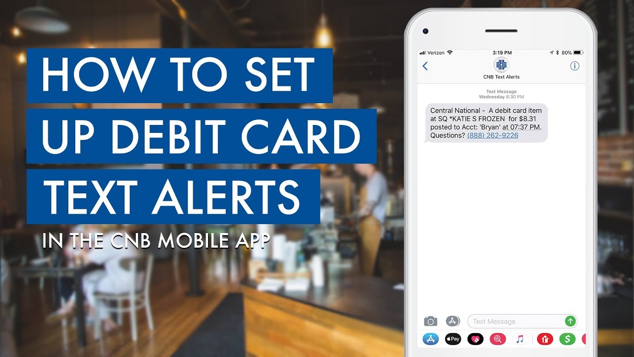 How to Add a Debit Card Text Alert - YouTube