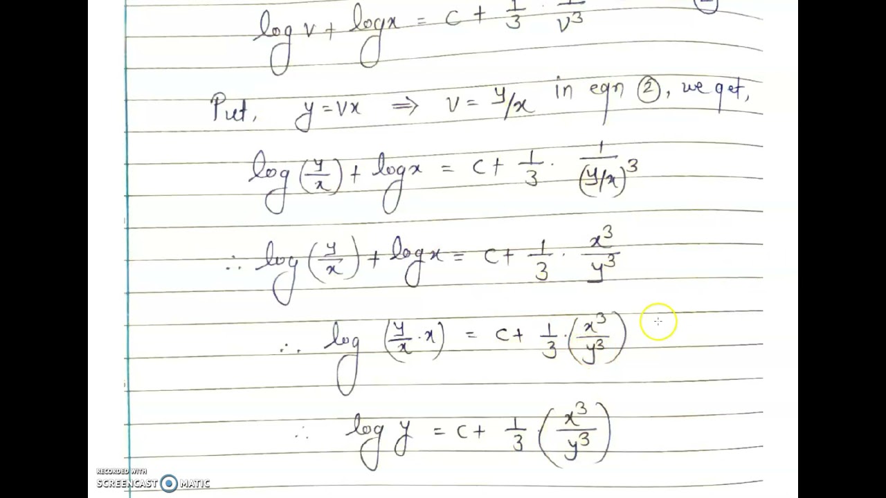 Differential Equation Part 3B/Homogeneous Diff.eqn/For Diploma Students ...