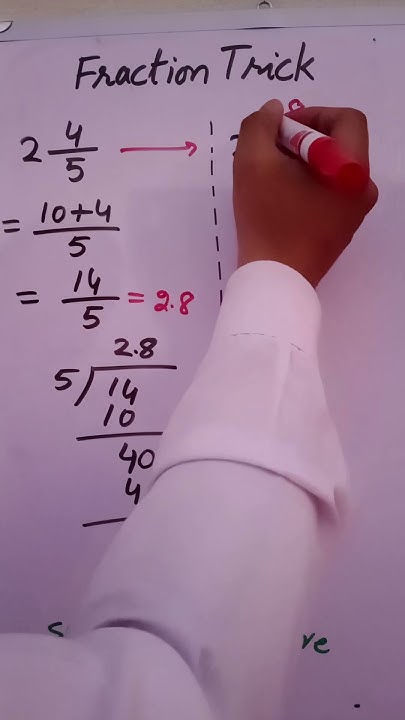 Mixed Fraction Trick | Convert Mixed Fractions to decimal in Seconds! # ...