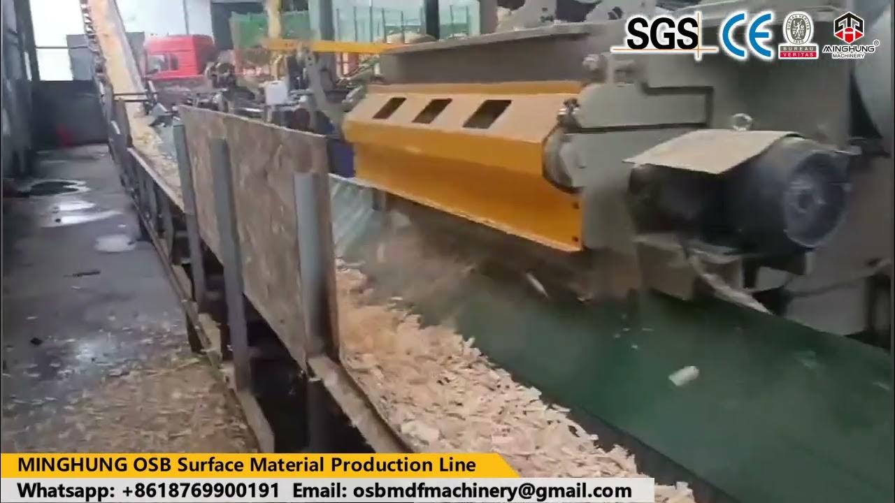 OSB Making Equipment OSB Surface Material Production Line - YouTube