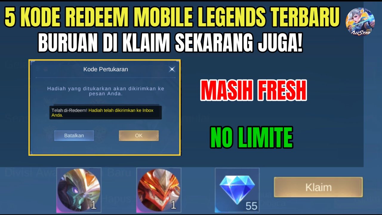 BURUAN! 5 KODE REDEEM ML TERBARU KODE REDEEM MOBILE LEGENDS HARI INI ...