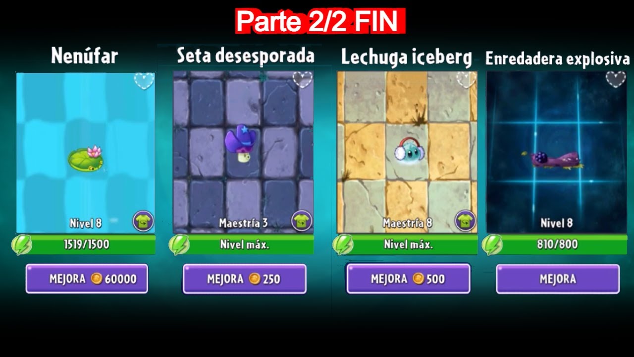 PVZ 2 [Desbloqueando N9 Nenufar, Seta Desesporada M4, Lechuga Iceberg ...