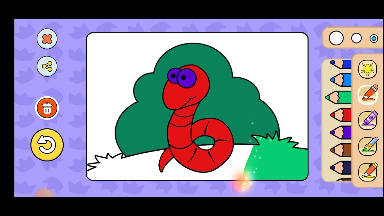 mewarnai gambar cacing II belajar menggambar dan mewarnai #mewarnai # ...