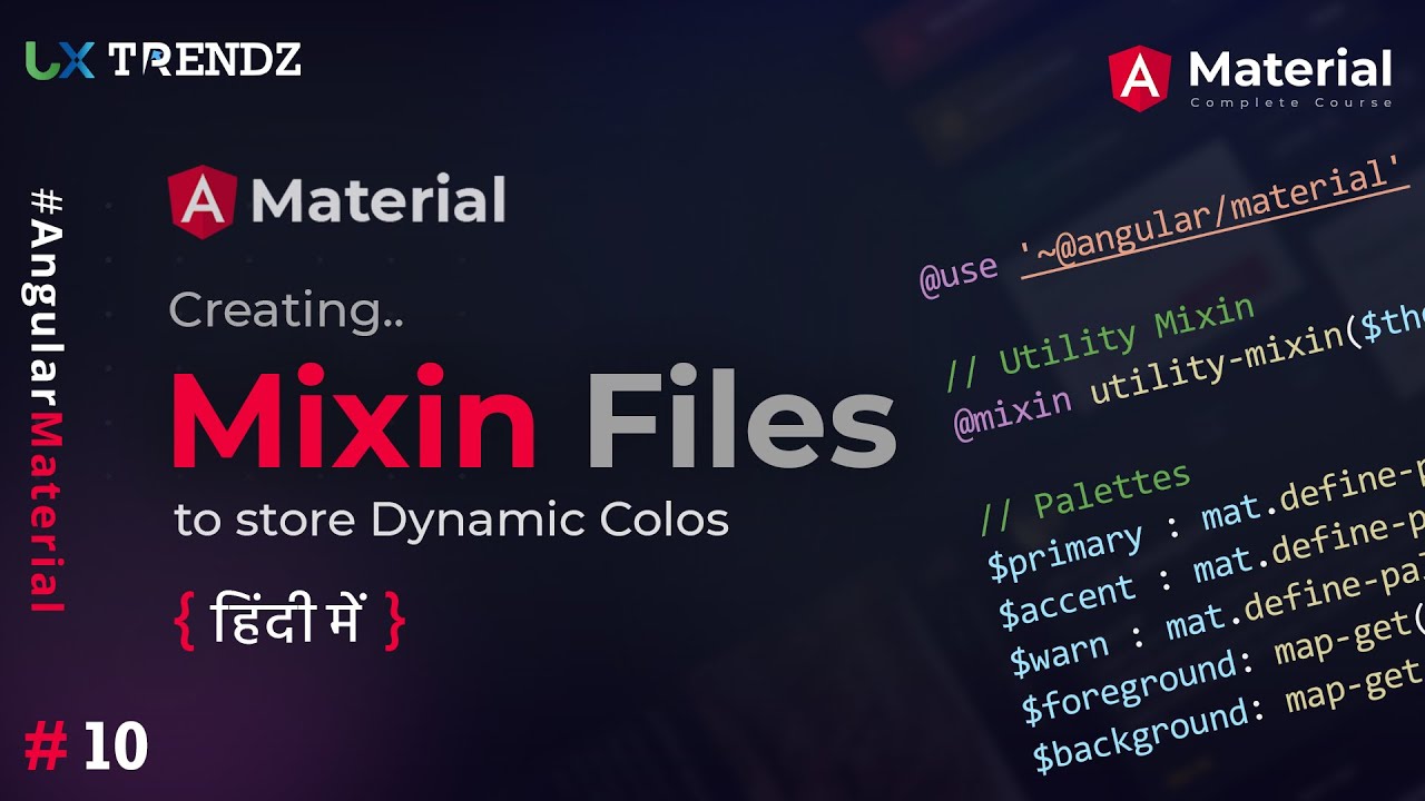 Mixins for Dynamic Colors in Angular Material in Hindi | #ngMaterial ...