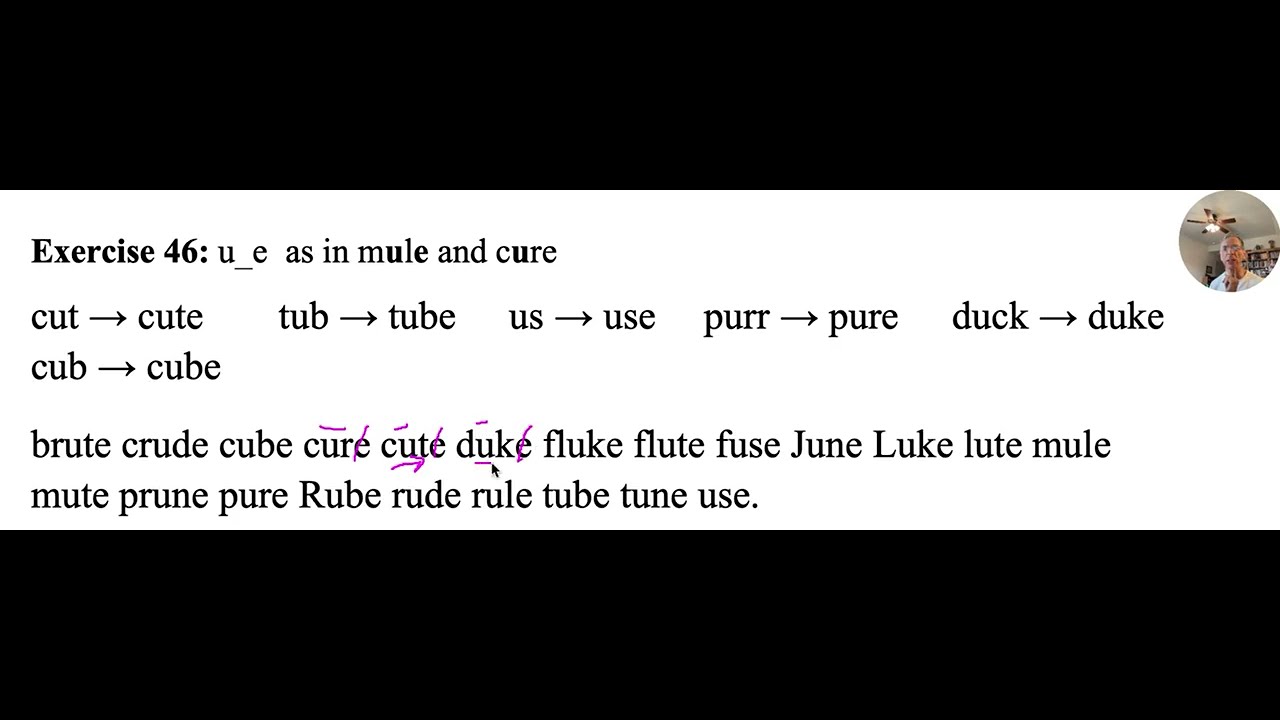Natural Phonics Primer: Video 34, Exercise 46 - YouTube