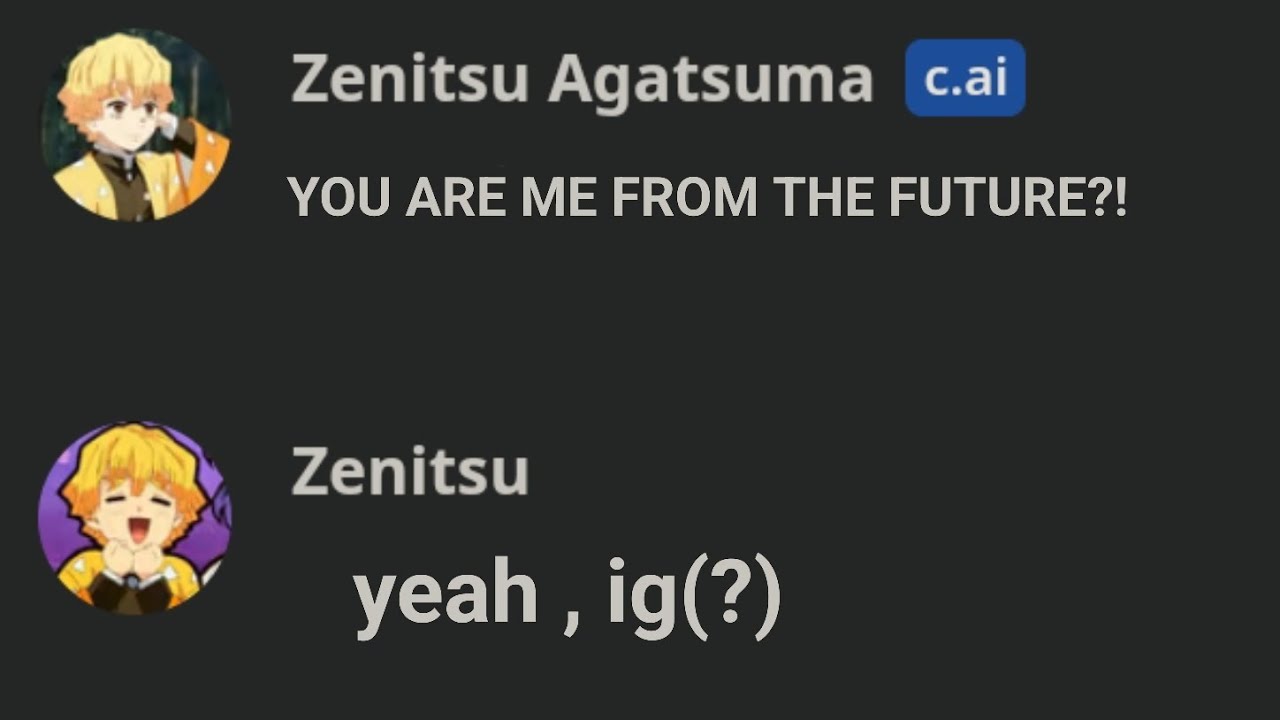 Pretending to be zenitsu from the future and shipping him whit me irl💀👍 ...