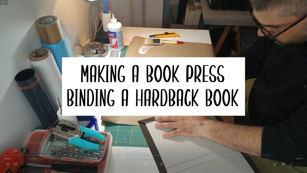 Making a book press and binding a hardback book - YouTube