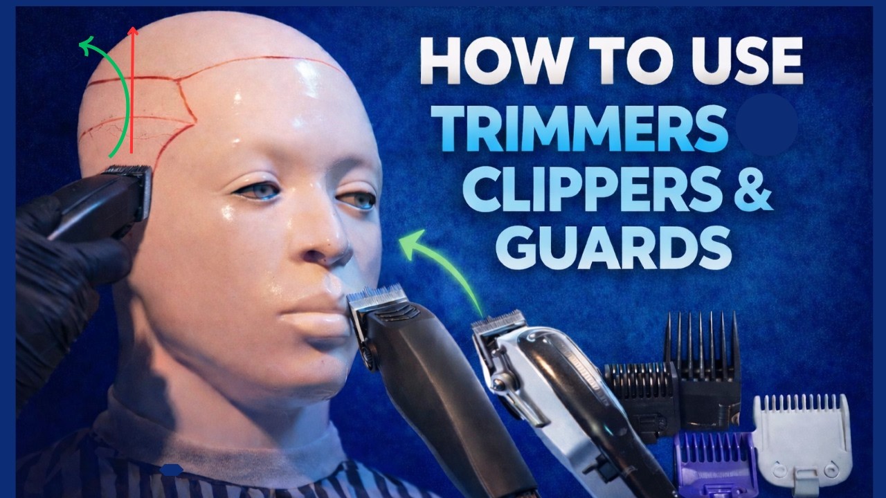 BEGINNER BARBER BASICS: HOW TO USE CLIPPERS AND TRIMMERS - YouTube