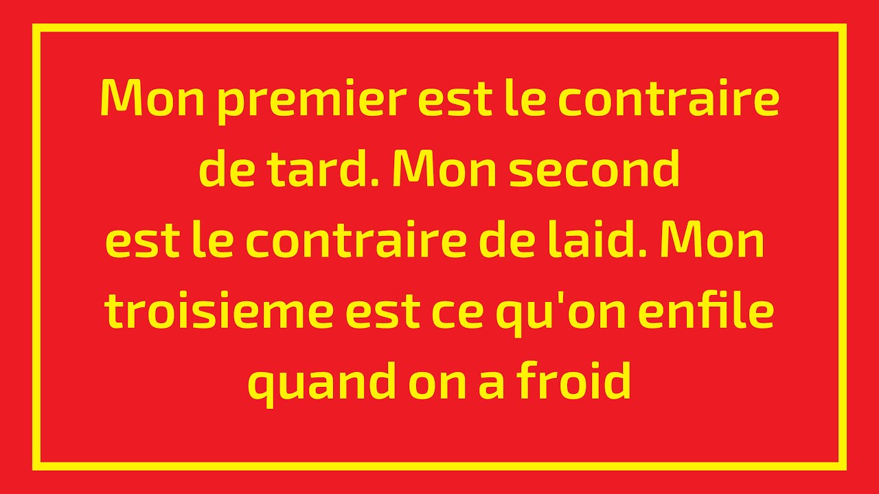 Devinettes difficiles à résoudre - énigmes - YouTube