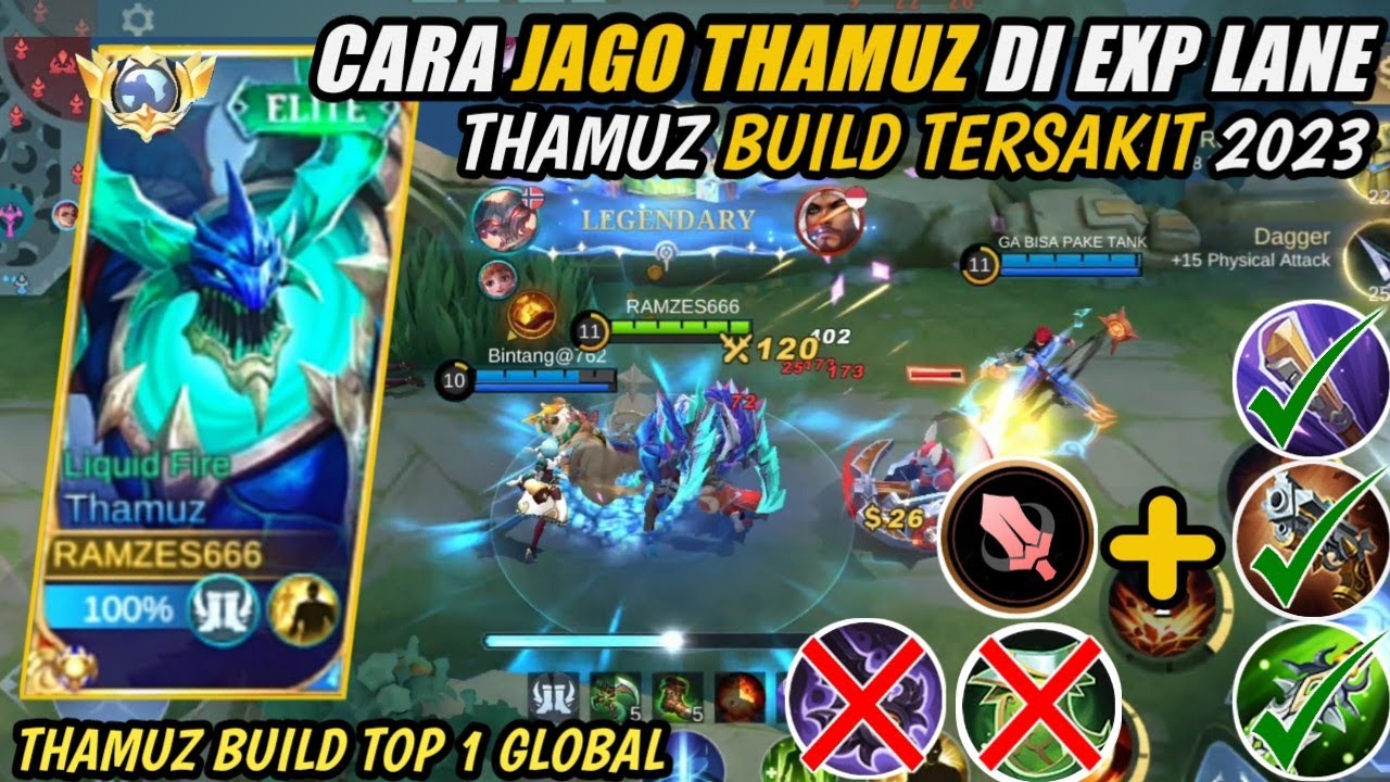 CARA MAIN THAMUZ TERBARU TERSAKIT TERKUAT | THAMUZ BEST BUILD 2023 ...
