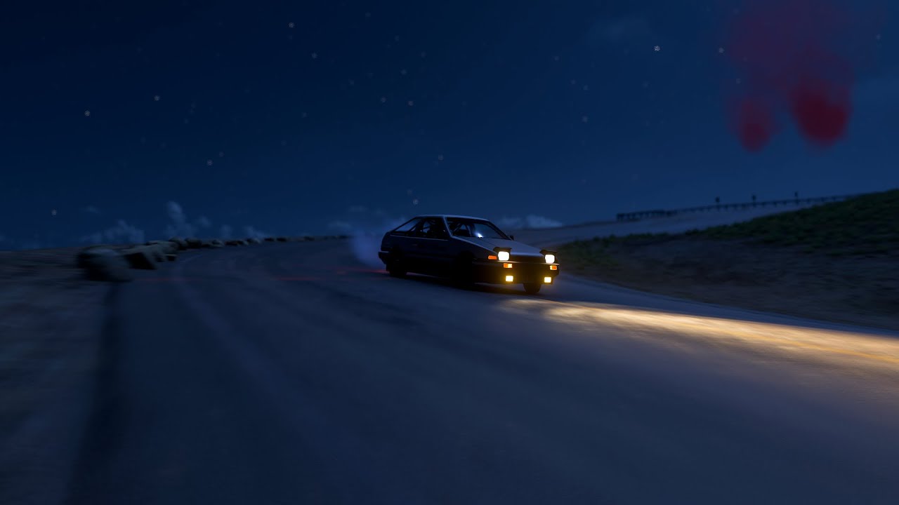 Toyota AE86 Trueno going downhill in FH5 - YouTube