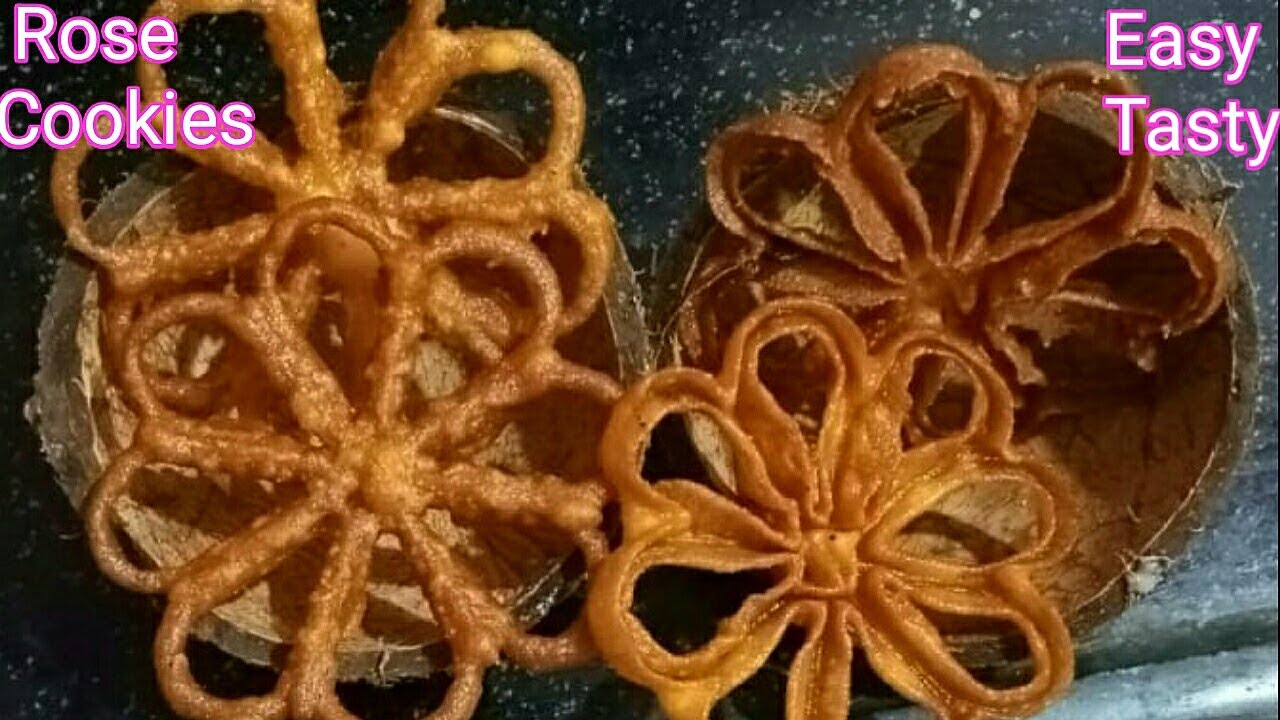 ROSE COOKIES | EGGLESS ROSE COOKIES | EASY ROSE COOKIES FOR SNACKS ...