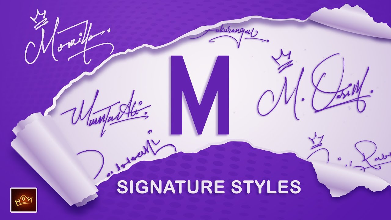 M Signature Style | Signature Style Of My Name (M Signature) - YouTube