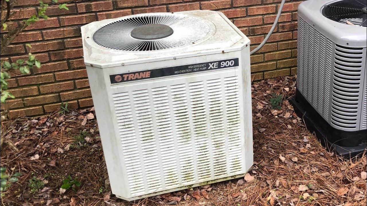 1988 Trane XE900 Heat Pump - YouTube