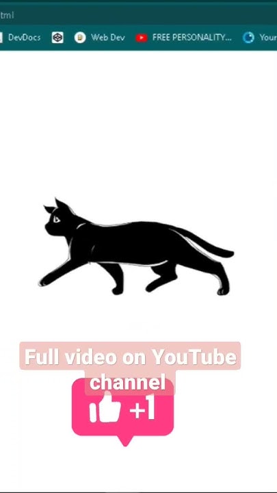 Walking Panther Animation in HTML & CSS - Step by Step Tutorial | #shorts . - YouTube