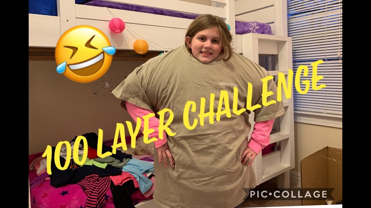100 LAYER CHALLENGE!! Funniest Video!!! - YouTube