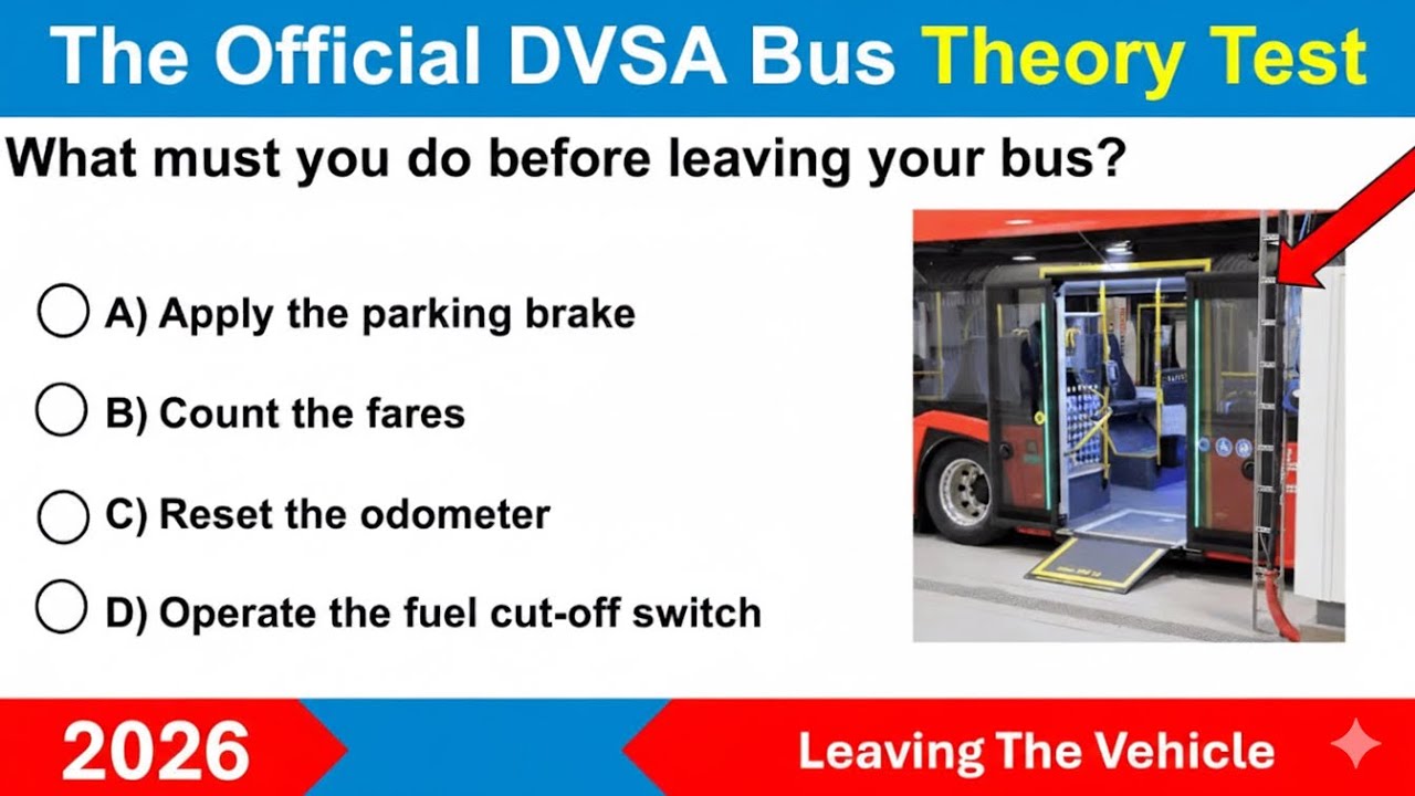 DVSA Bus and Coach PCV Licence Theory Test and Answers - Leaving The ...