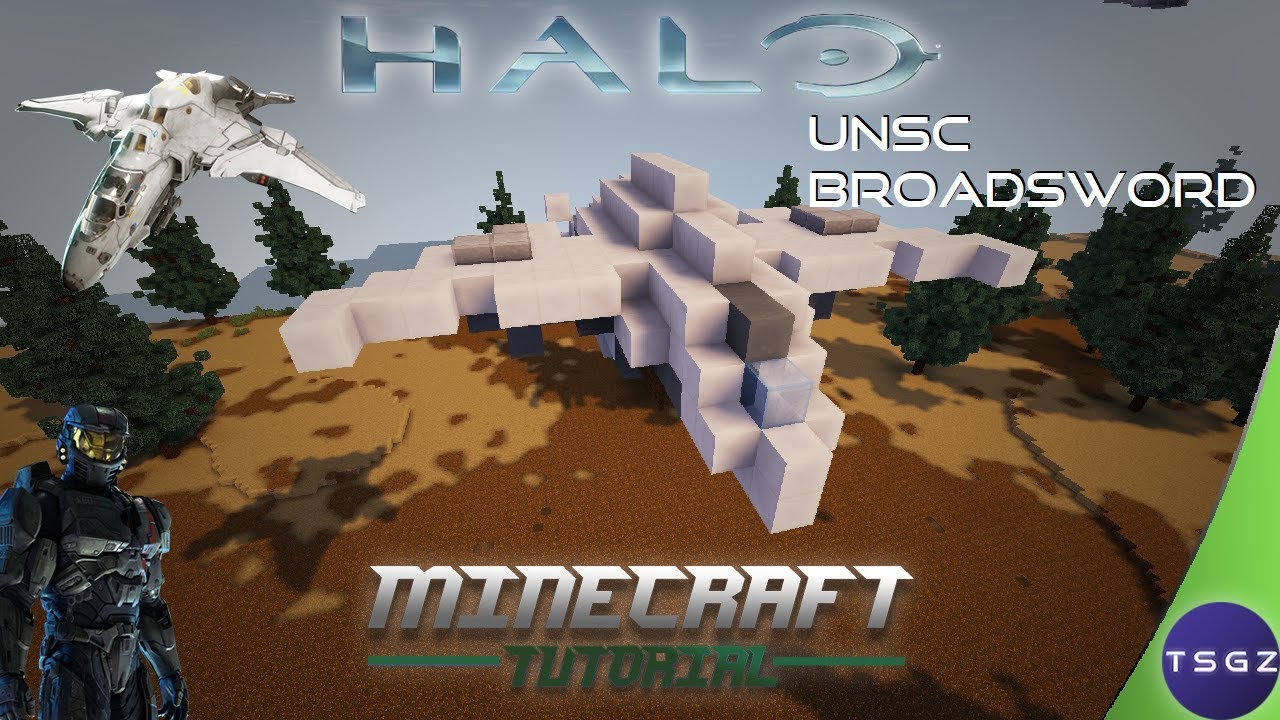 UNSC Broadsword | Minecraft Halo tutorial - YouTube