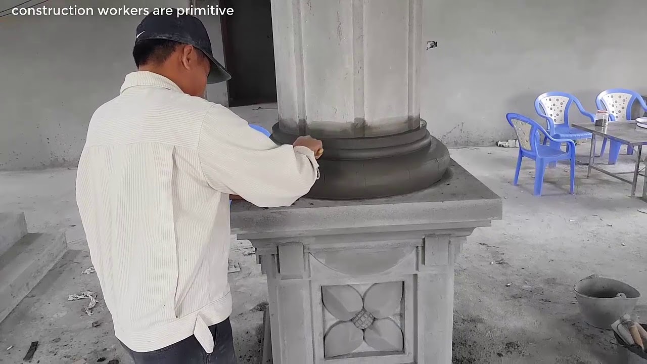 Construction techniques for concrete, traditional craft, primitive ...