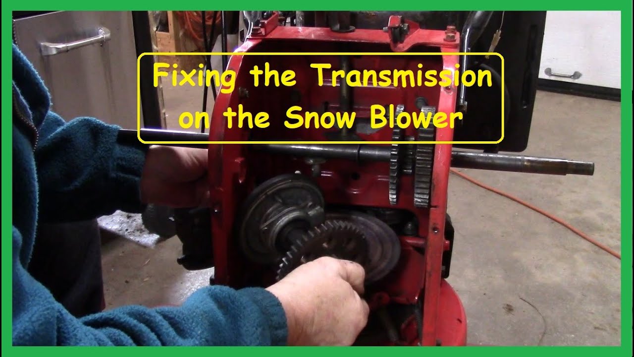 Fixing the Transmission on the snow blower - YouTube