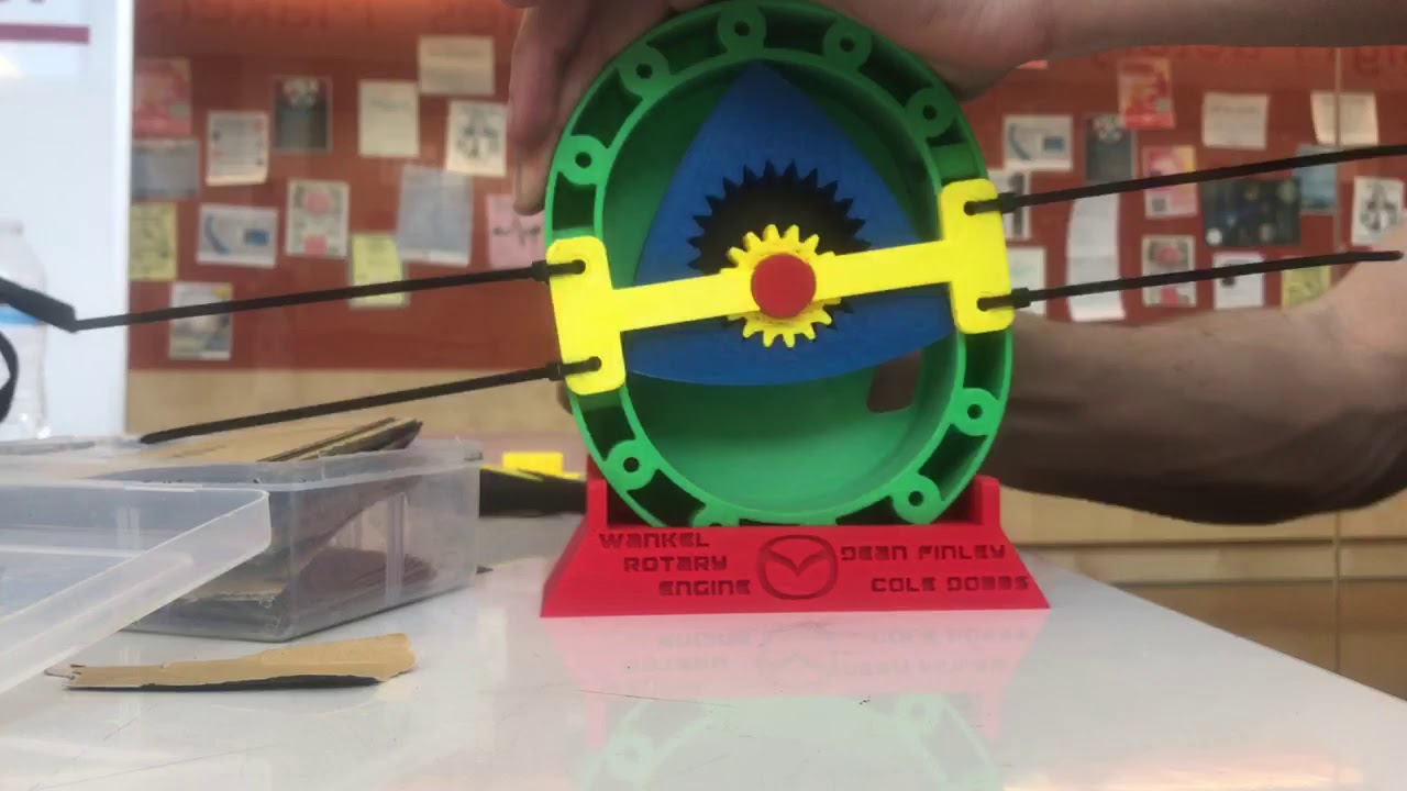 3D Printed Rotary Engine Designed in SolidWorks - YouTube