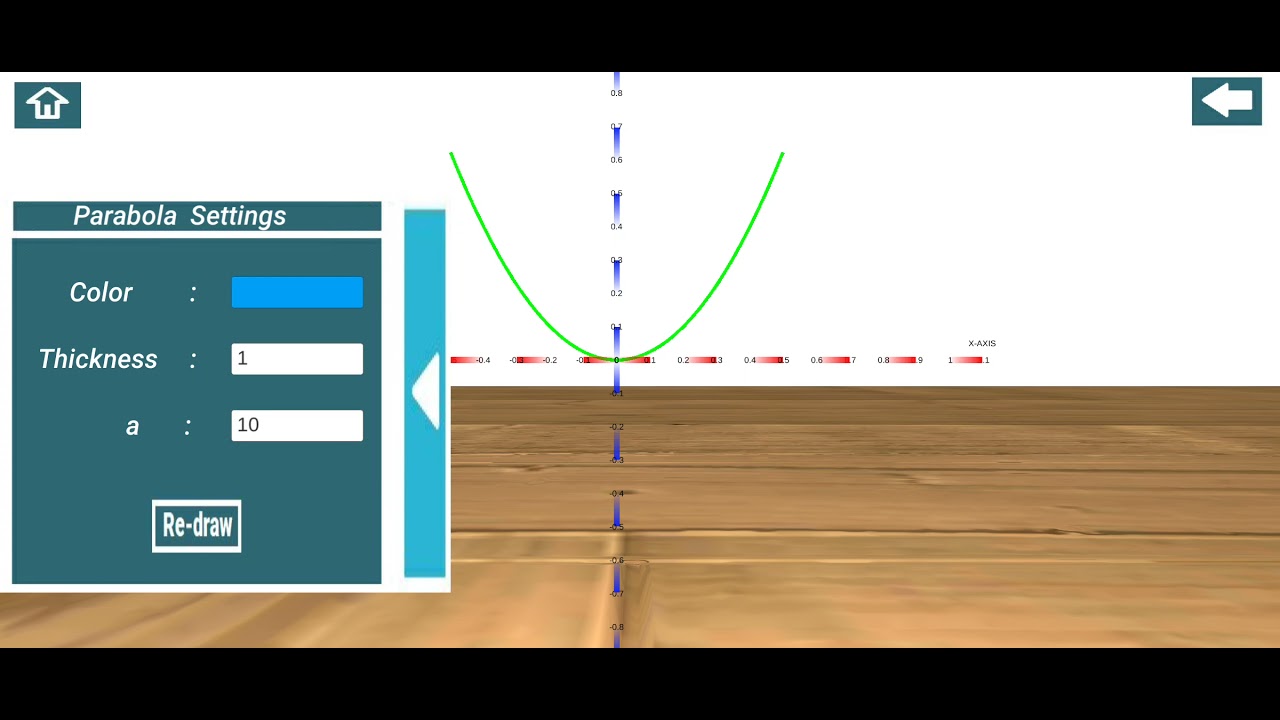 Parabola curve generation using ARMath App - YouTube