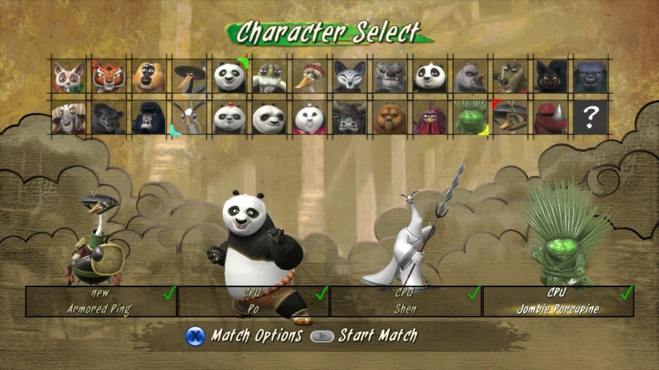 Kung fu panda: showdown of legendary legends...armored ping, po, shen ...