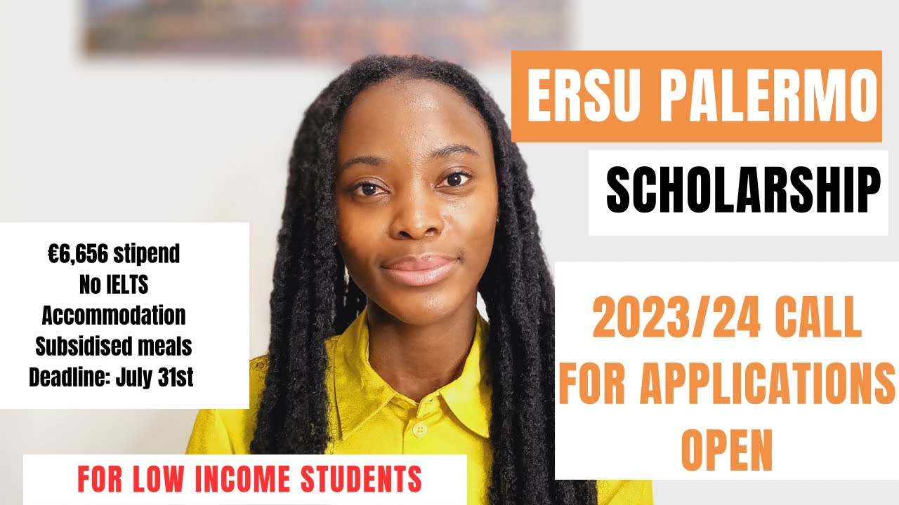 ERSU PALERMO SCHOLARSHIP 2023/24 CALL FOR APPLICATIONS OPEN| All You ...