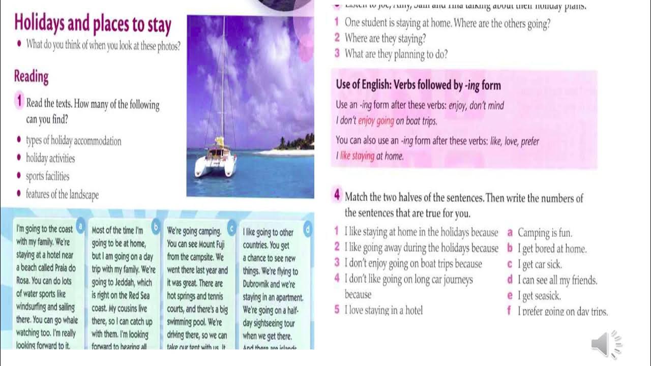 Cambridge Global English Secondary ESL Listening Stage 7 (Holidays and ...