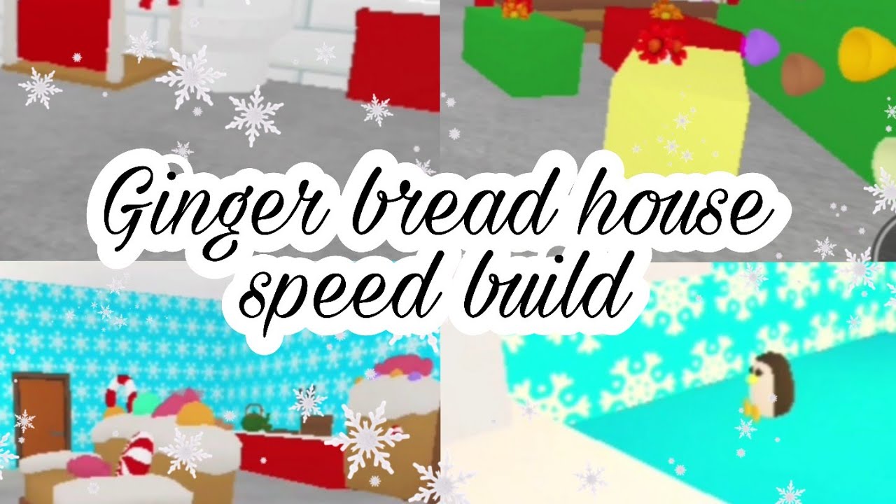 Ginger bread house speed build + house tour || adopt me || roblox - YouTube