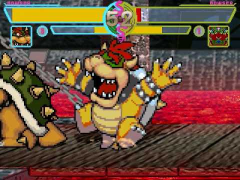 GMX Mugen Team RedMoon:Bowser vs Fake Bowser(Shazzo) - YouTube