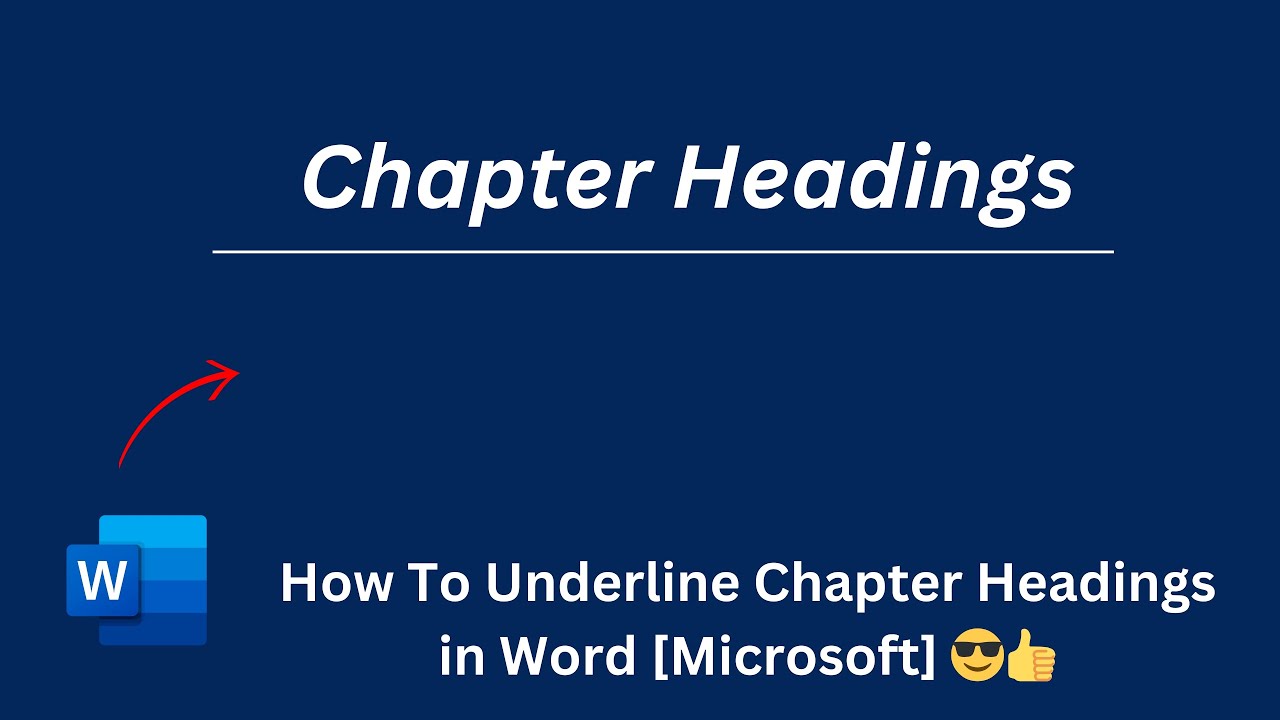 How To Underline Chapter Headings in Word [Microsoft] 😎👍 - YouTube