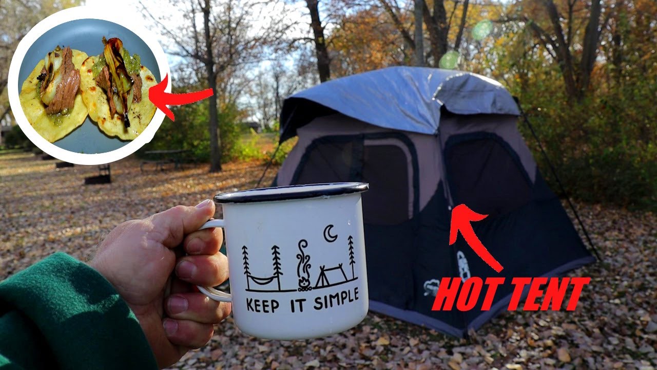 HOT TENT GLAMP CAMP SHENANIGANS - YouTube