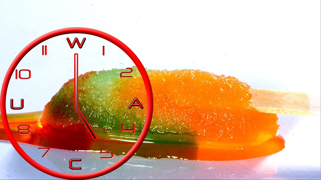 Amazing! Time Laps Multi Coloured Popsicle Melt - YouTube