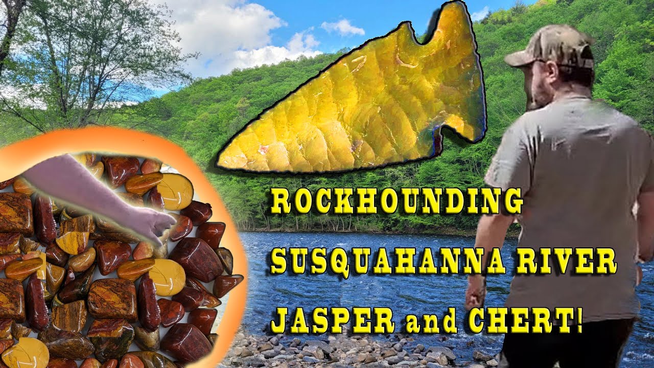 ROCKHOUNDING JASPER, Susquehanna river, ny, pa Chert. - YouTube