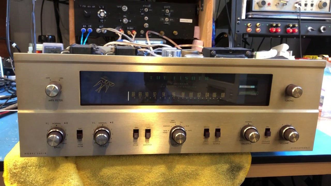 Fisher 500B on bench after restoration - YouTube