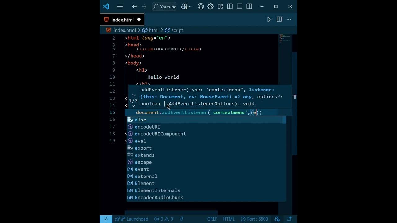 Hide Inspect Element on Your Website! 🔒 | Secure Your Code 🖥️ | #Shorts - YouTube