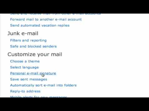 How to Make an E-mail Signature for Hotmail - YouTube