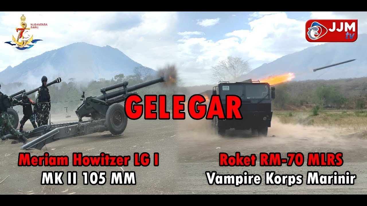 Navy News - GELEGAR MERIAM HOWITZER LG I MK II 105 MM, ROKET RM-70 MLRS ...